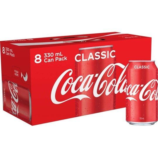 Coca Cola Soft Drink (8 cans)