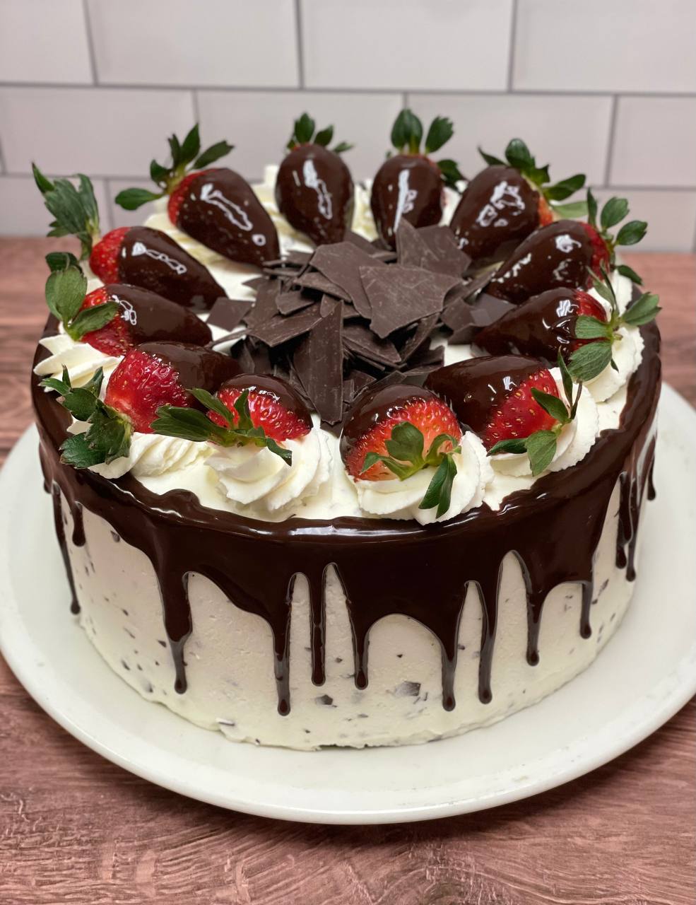 Chocolate Strawberry Malt Cake