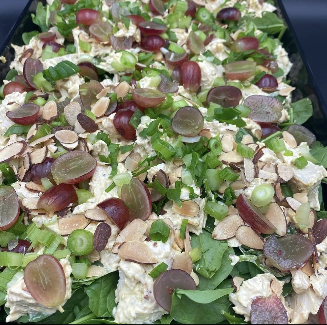 Chicken ,Grape, Almond And Celery With Lemon And Chive Mayo